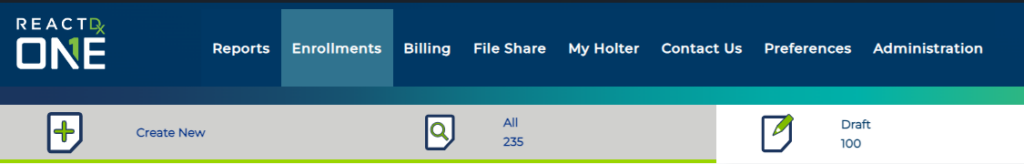 ReactDx | New Enrollments Information